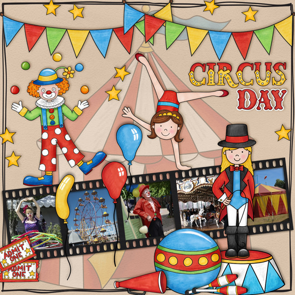 Big Top digital scrapbook kit