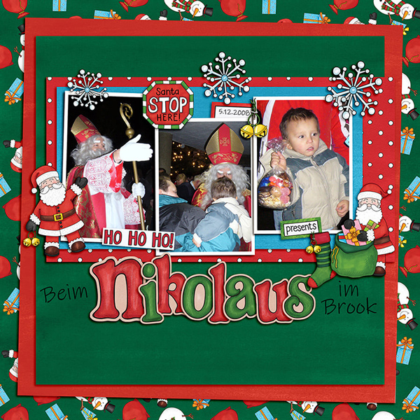 Jingle All The Way digital scrapbook kit