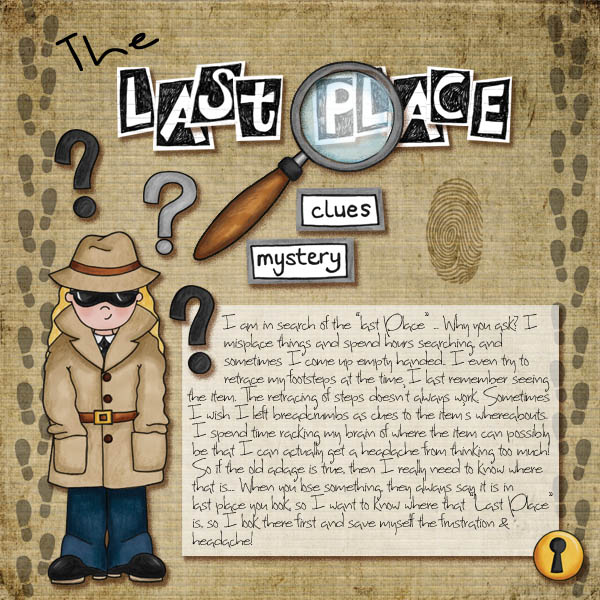 It's a Mystery digital scrapbook kit