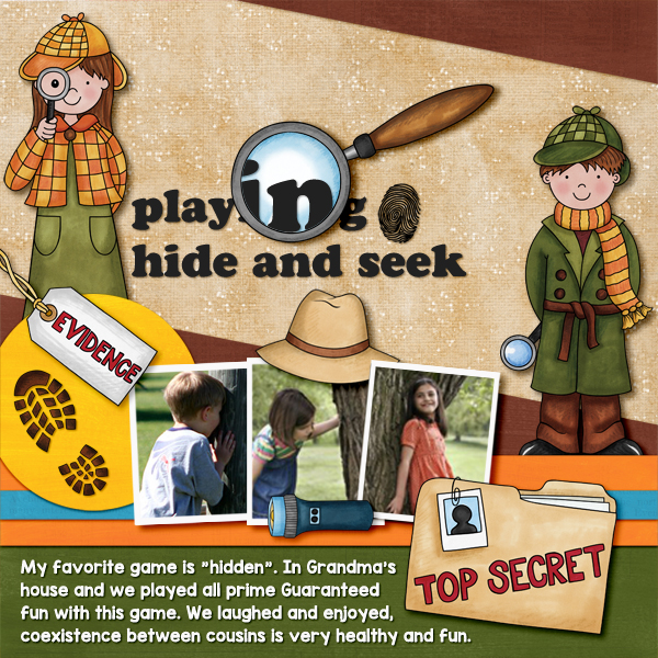 It's a Mystery digital scrapbook kit