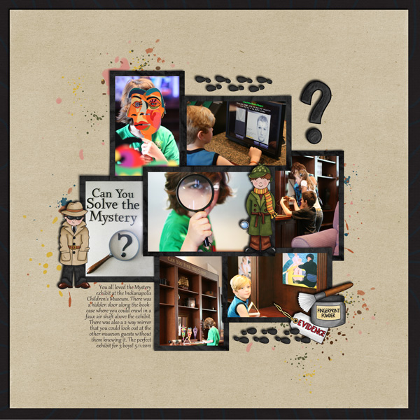It's a Mystery digital scrapbook kit