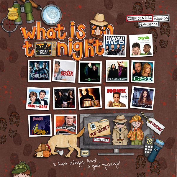 It's a Mystery digital scrapbook kit