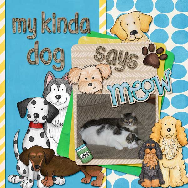 My Kinda Dog clip art and line art bundle
