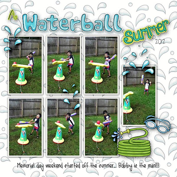 Splash-tastic digital scrapbook alpha