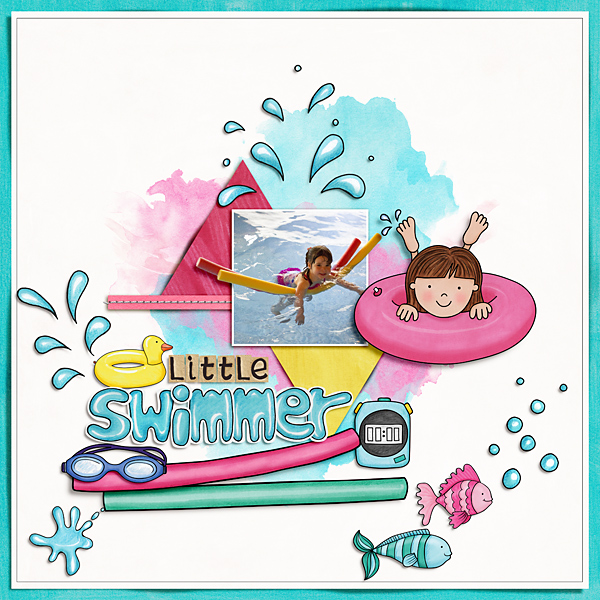 Splash-tastic digital scrapbook alpha