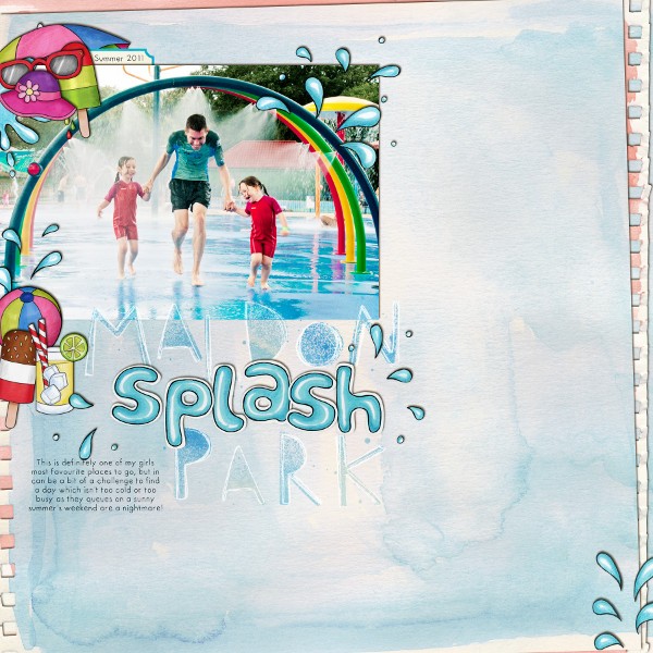 Splash-tastic digital scrapbook alpha