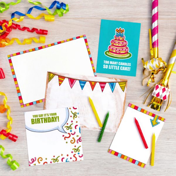 Bring on the Cake free birthday journal cards - Kate Hadfield Designs