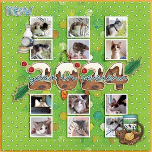 Free Digital Scrapbooking Template: Year in Review - Kate Hadfield Designs